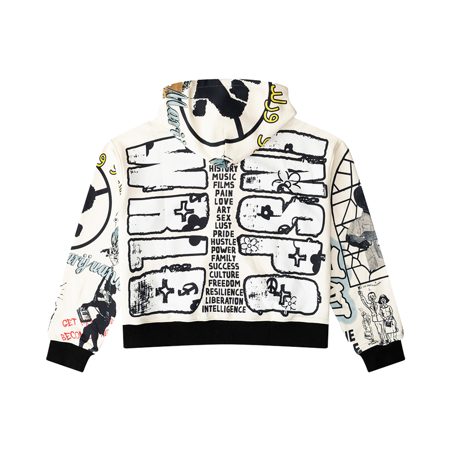 Inspo Wrld All Over Cropped Zip Up – Inspowrld.us